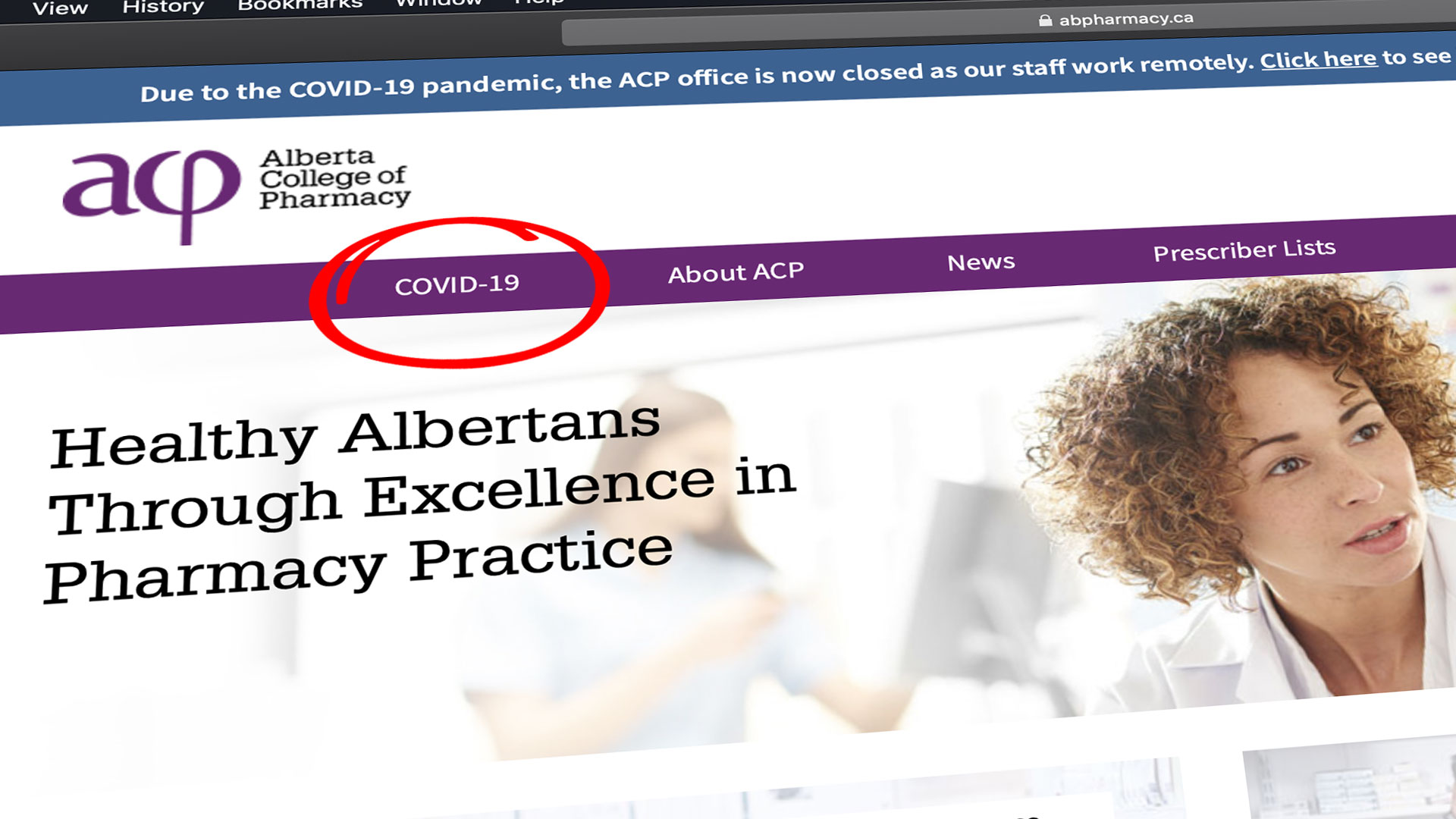 ACP COVID-19 guidance update - Alberta College of Pharmacy