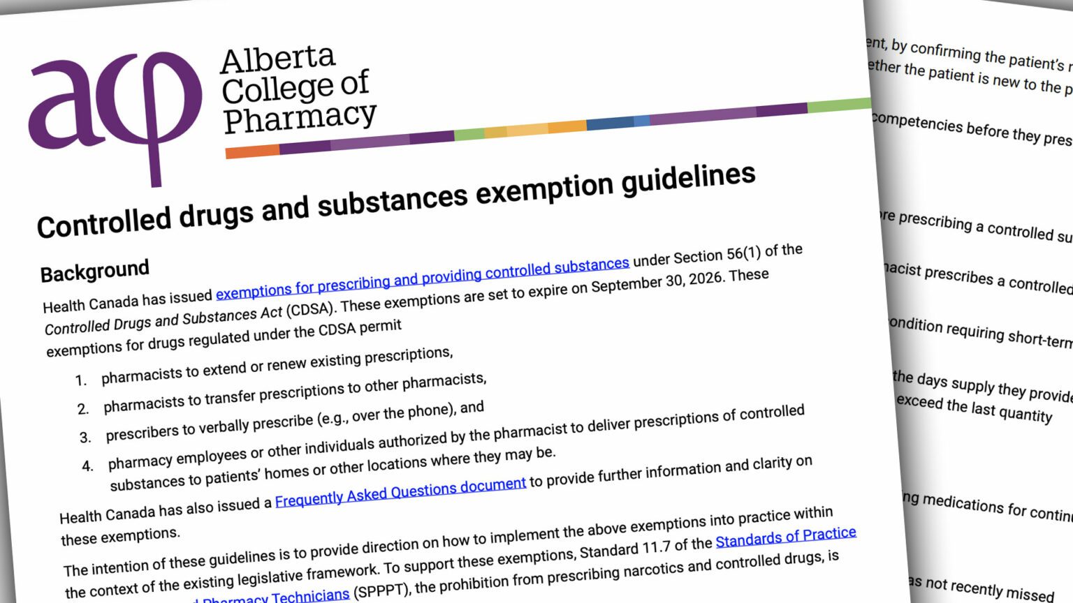 New guidelines for the controlled drugs and substances exemption ...